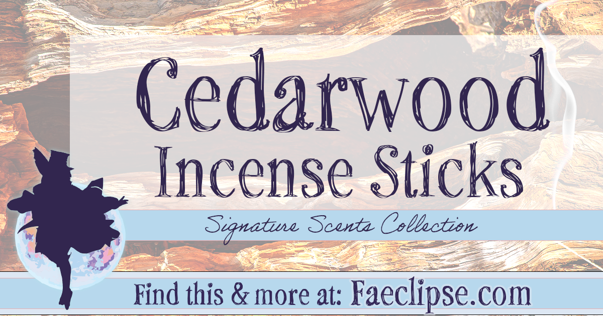 Cedarwood Incense Sticks (Pack of 12) - Faeclipse